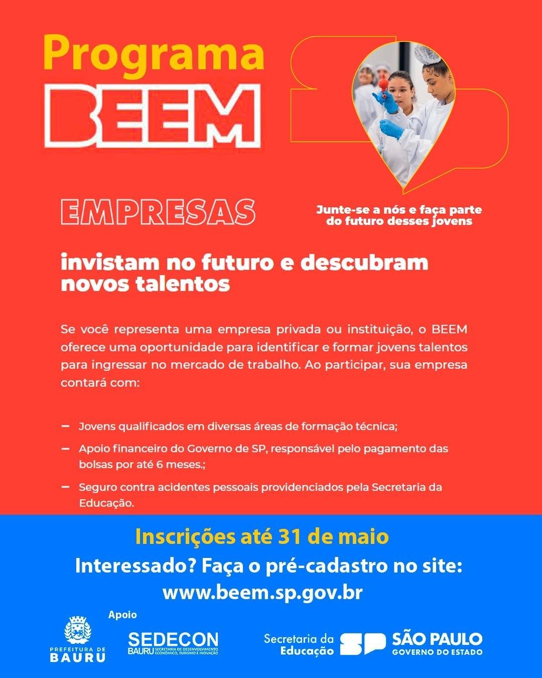 Bolsa Estágio Ensino Médio (BEEM): Sedecon Bauru apoia programa que ...